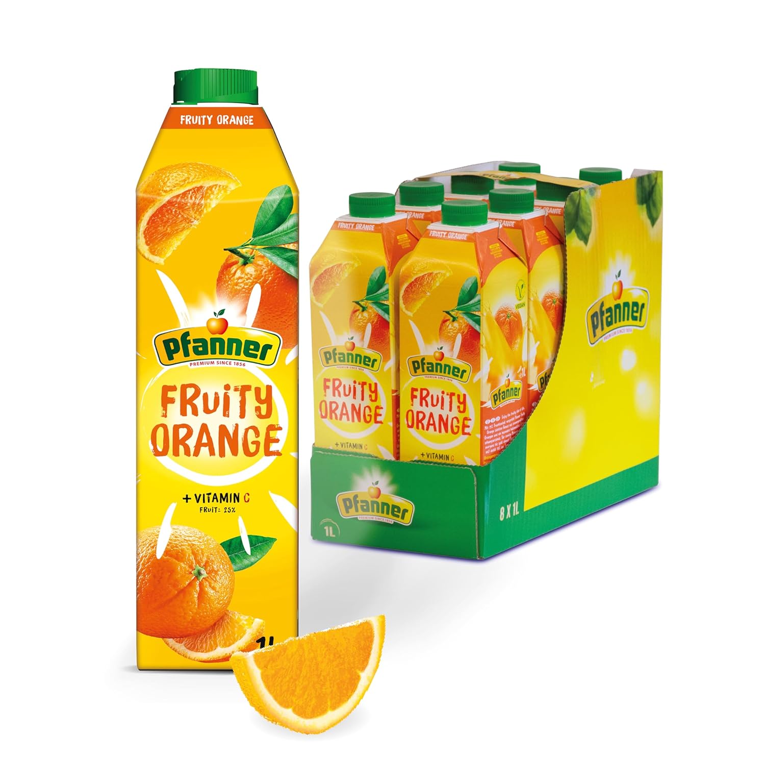 Pfanner Fruity Orange 25% - 8x1L – Pfanner-Getraenke.com